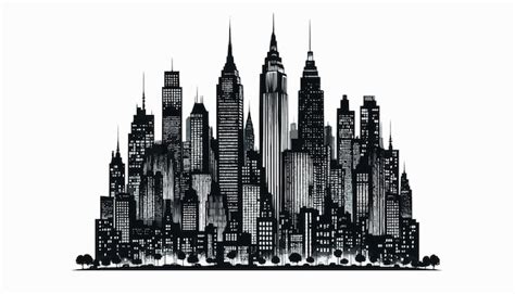 Free Vector New York Skyline Silhouette Premium Ai Generated Vector