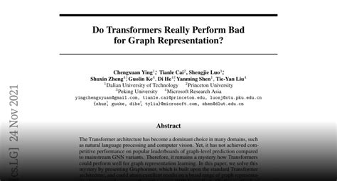 paper page do transformers really perform bad for graph representation