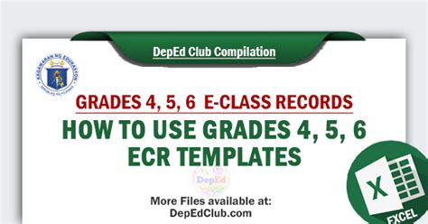 E Class Records For Grades 4 5 6 Archives The Deped Teachers Club