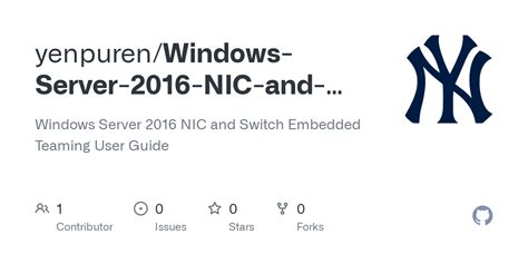 Github Yenpurenwindows Server 2016 Nic And Switch Embedded Teaming