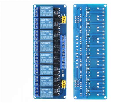 módulo relé 3v 10a 8 canais com optoacopladores para esp32 usinainfo
