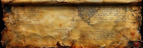 Ancient Scroll With Historical Text Premium Ai Generated Image