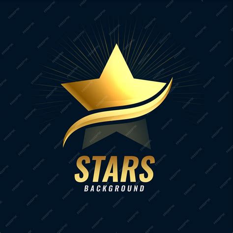 슈퍼스타처럼 빛나는 골든 스타 배경 디자인 무료 벡터