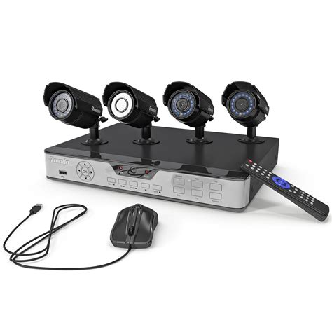 4 Ch Cctv 보안 Dvr Ir 카메라 시스템 키트 3d 모델 99 C4d Ma Obj Lwo 3ds Max Free3d