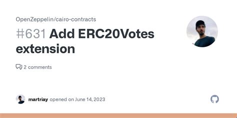 Add Erc20votes Extension · Issue 631 · Openzeppelincairo Contracts