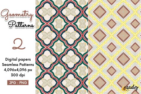 Geometry Seamless Patterns Set Graphic By Aeedzyarts888 · Creative Fabrica