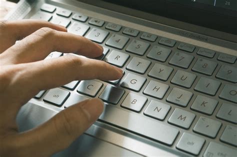 Premium Photo Hand Typing Keyboard On Laptop Work From Home Code Programming Freelancer With