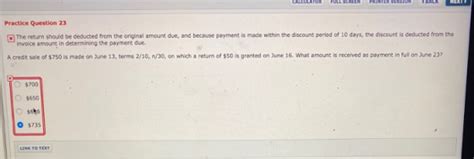 Calculator Full Screen Printer Version Back Here Practice Question 23 X