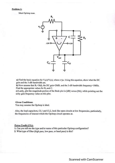 Solved Meet OpAmp Man A Find The Basic Equation For Chegg Com