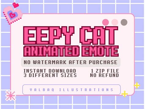 Animated Eepy Cat Emote Etsy