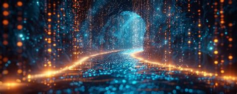 Premium Photo Binary Code Cascading Like A Waterfall Background