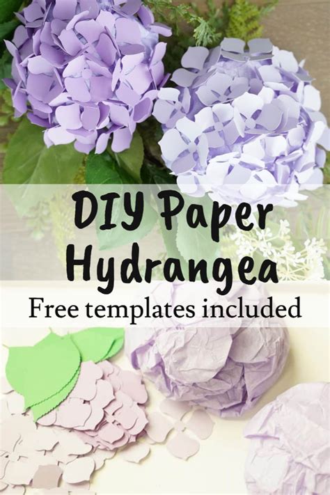 Hydrangea Paper Flower Template Best Flower Site