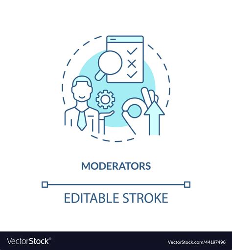 Moderators Turquoise Concept Icon Royalty Free Vector Image