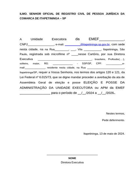 Requerimento Cartório Pdf Requerimento Cartório Pdf