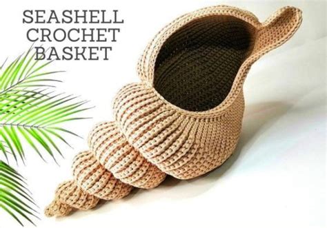 Coastal Crochet Seashell Basket Pattern Diy For Beach House Decor