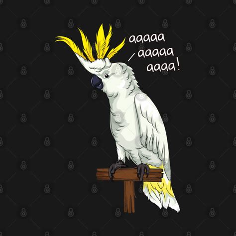 Funny Cockatoo Parrot Screaming Cartoon Cockatoo T Shirt Teepublic