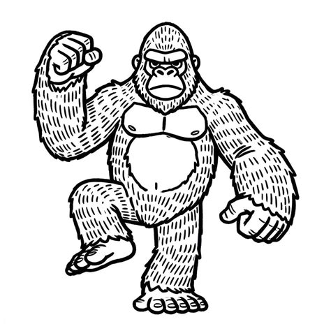 Coloriage Dessiner King Kong 6 Dessin Gratuit à Imprimer