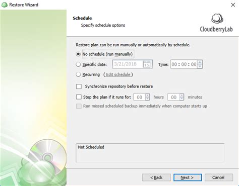 Backup Restore Wizard