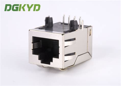 Single Port Megabit Ethernet Rj45 Pcb Connector Rj45 Shielded Plug