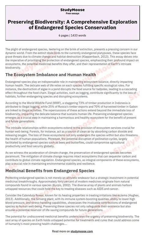 Why We Need To Protect Endangered Animals Essay