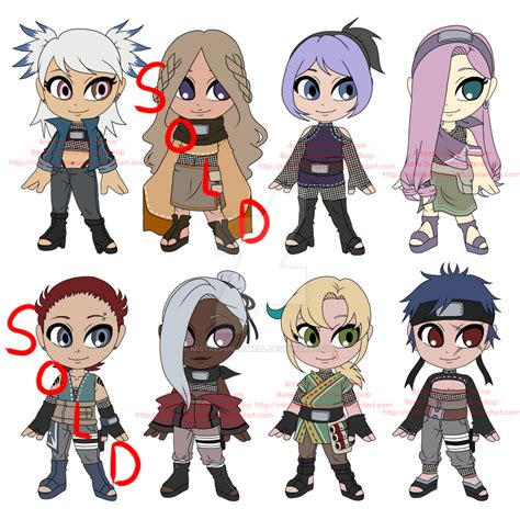 Chibi Naruto Adoptables 6 Left By Mistressmaxwell On Deviantart