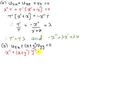 Solved Determine Whether The Method Of Separation Of Variables Can Be
