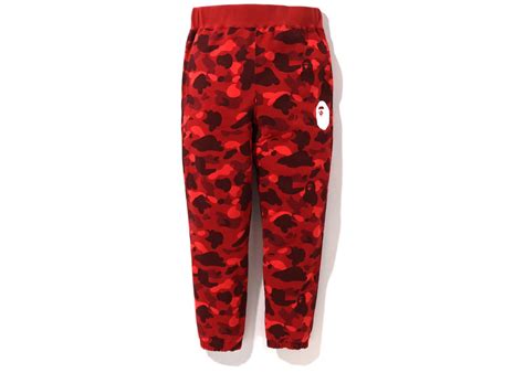 Bape Color Camo Sweat Pants Fw22 Red Mens Fw22 Us