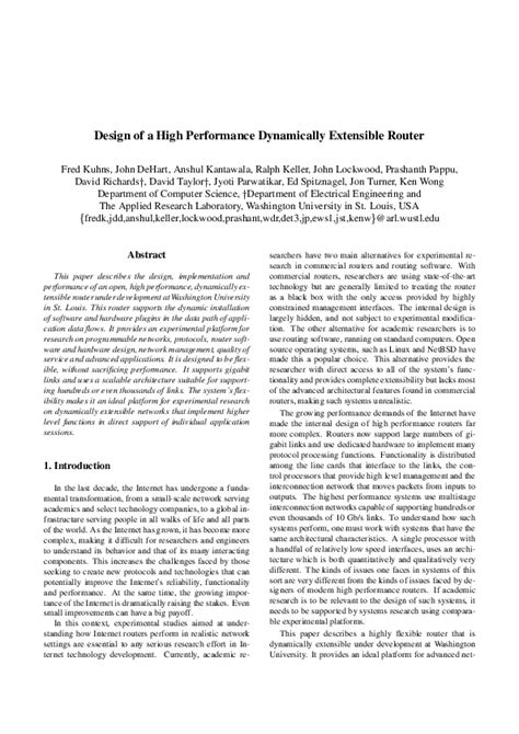 Pdf Design And Evaluation Of A High Performance Dynamically