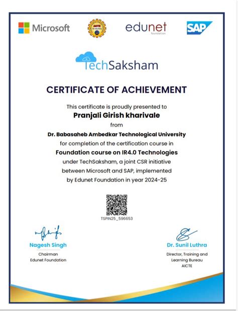Techsaksham Microsoft Sap Edunetfoundation Lifelonglearning
