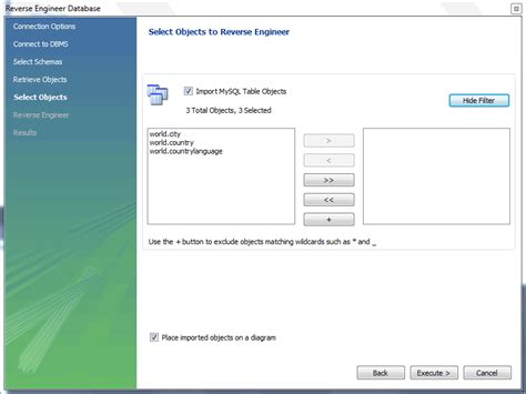 Mysql Mysql Workbench Manual 9422 Reverse Engineering A Live