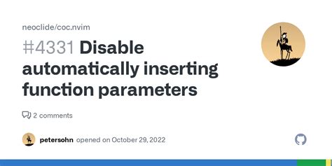 Disable Automatically Inserting Function Parameters Issue 4331