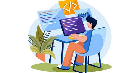 man coder development programming computer illustrations ft