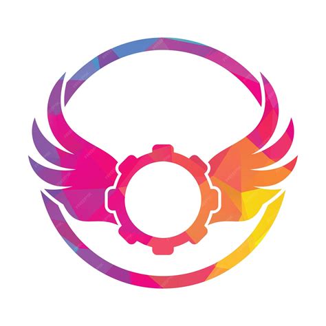 Premium Vector Wing Gear Logo Template Design Vector Wings Cog Logo