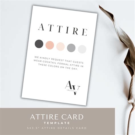 Dress Code In Invitation Details Card With Qr Code Wedding Guest Dress Code Card Minimalistic