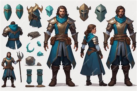 Roleplaying Game Character Illustration Mockup Premium Ai Generated Image