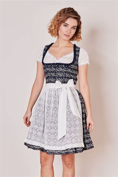Dirndl Minna 50cm in blau im Krüger Dirndl Online Shop