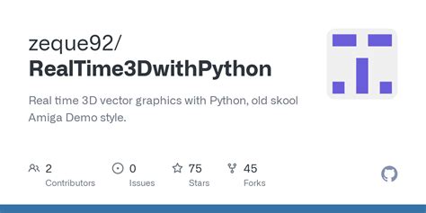Github Zeque Realtime Dwithpython Real Time D Vector Graphics With Python Old Skool Amiga