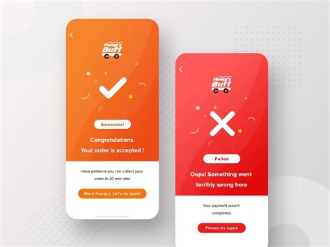 Order Successful And Rejected Ui By Akshay Syal On Dribbble