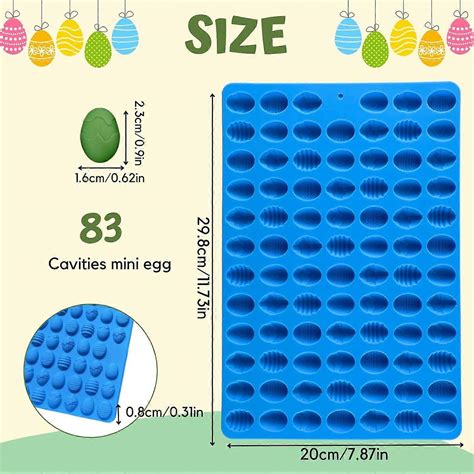 Easter Silicone Mold 83 Cavity Mini Easter Egg Mold Suitable For