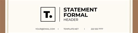 Statement Formal Header Template Edit Online And Download Example
