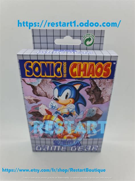 Sonic Chaos Sega Game Gear Repro Box Premium Quality Etsy