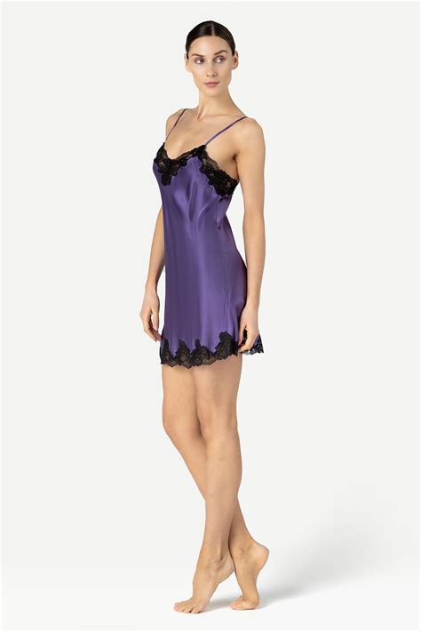Morgan Lace Spaghetti Silk Chemise Silk Slip Dress Nk Imode