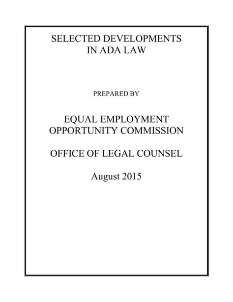EEOC Case Law Summary Handout