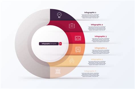 Presentation infographic template 6 options Vector Image