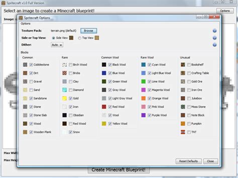 [tool]spritecraft Turn Images Into Minecraft Blocks 1 1 4 Up Minecraft Tools Mapping And