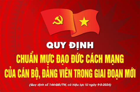 Quy định số 144 QĐ TW về chuẩn mực đạo đức cách mạng của cán bộ đảng