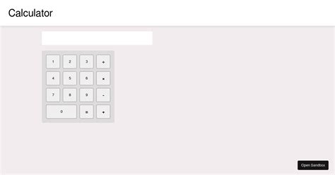 Calculator Project Forked Codesandbox