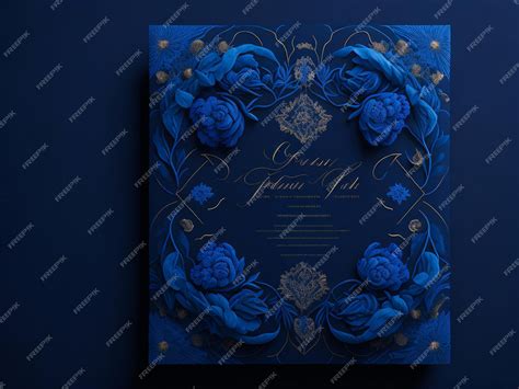 Premium Photo Beautiful And Elegant Floral Wedding Invitation Card