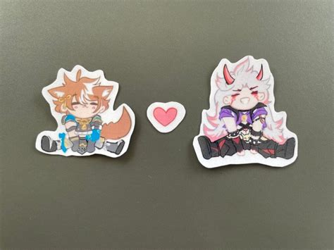 Itto And Gorou Stickers Genshin Impact Ittorou Etsy