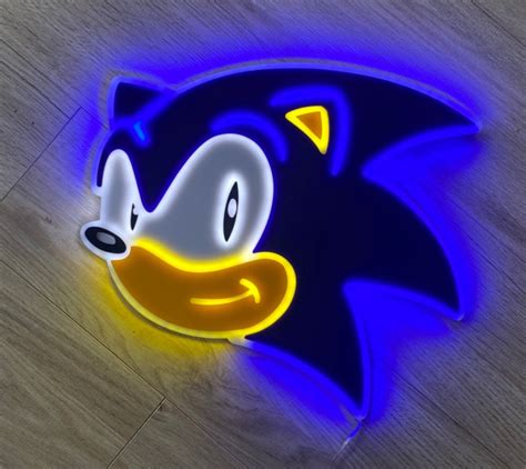 Sonic The Hedgehog Neon Sign Sonic Led Sign Sonic Led Etsy Australia